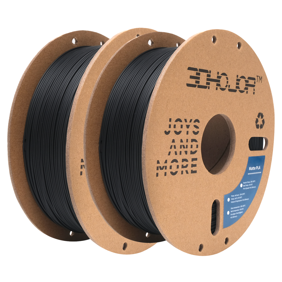 2 Rolls - Matte PLA Filament 1.75mm Dimensional Accuracy +/- 0.03mm fo ...