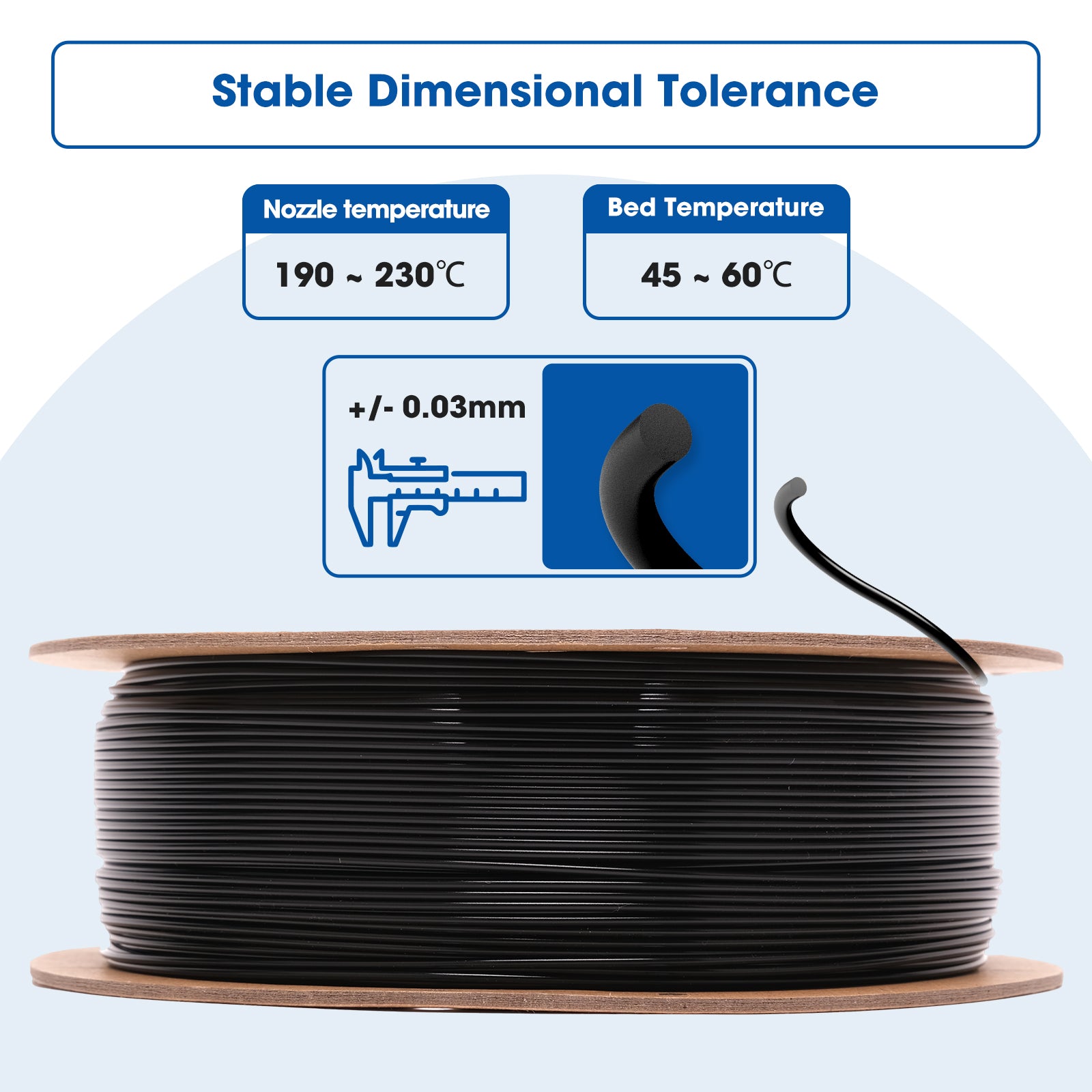 3DHoJor PLA Lite Filament - 3D Filament 1.75mm 1KG