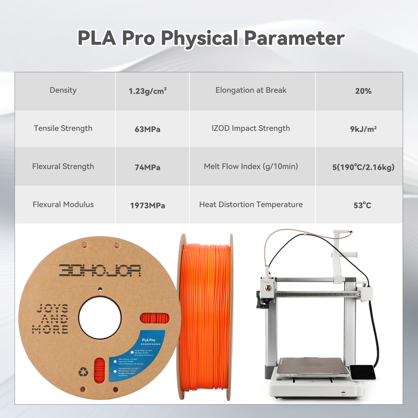 3DHoJor PLA Pro,PLA + 3D Filament 1.75mm 1KG