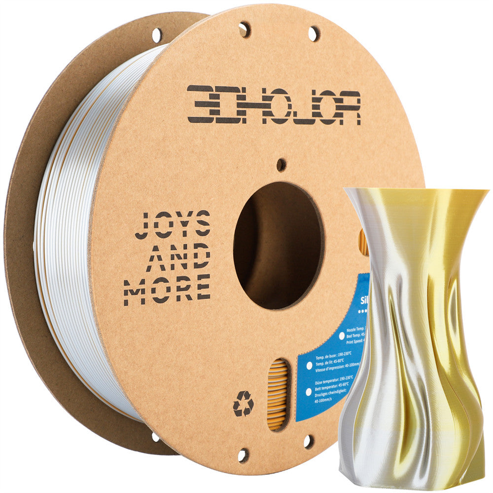 3DHoJor Silk Dual/Tri Color PLA - 3D Filament 1.75mm 1KG