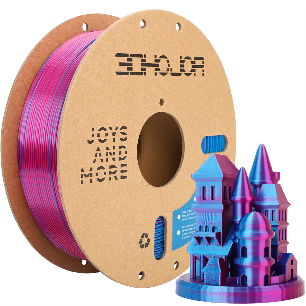 3DHoJor Silk Dual/Tri Color PLA - 3D Filament 1.75mm 1KG